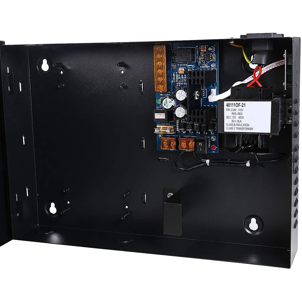 UHPPOTE Input 110VAC Output 12VDC Metal Power Supply Box with Backup Battery Link for Door Access Control Board