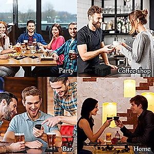 36 Pieces Black Slate Coasters Bulk with Holder Square Stone Coasters for Drinks 4 Inch Rustic Handmade Bar Coasters Set with Anti Scratch Bottom for Coffee Home Table Kitchen