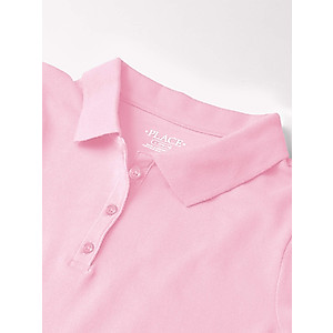 The Children's Place girls Uniform Pique Polo Shirt, Sparkle Pink, 7 8 US