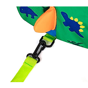 Toddler Dinosaur Mini Backpack with Leash Children Kids Baby Harness Bookbag (Green)