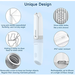 Insolife Portable Bidet|High Pressure Travel Bidet Electric Portable Bidet for Women Men Hygiene Cleaning | Soothing Postpartum Care | Hemorrhoid Perineal Care| Travel Bidet Portable