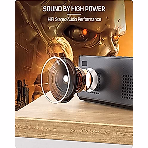 HISION 5G WiFi Bluetooth Projector Native 1080P Movie Projector 4K Support Oudoor Mini Projector for iPhone Home LED TV Projector Compatible with TV Stick Laptop Tablet PC HDMI USB TF DVD