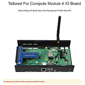 XYGStudy Metal Box (A) Designed for Raspberry Pi Compute Module 4 IO Board, Comes with Cooling Fan, to Build Your Own Raspberry Pi CM4 Mini PC Easily (CM4-IO-BOARD-CASE-A)