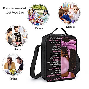 JYSDZSE African Girls Cute Backpacks - 17 Inch Set School Bag/Crossbody/Pen Bag Three-Piece Backpack for Men and Women