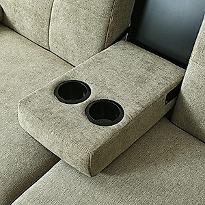 Opoiar Futon Sofa Bed, Modern Convertible Armrests Sleeper Couch with 2 Cup Holders,Loveseats Couch for Compact Space,Studio,Apartment,Office,Living Room,Bed Room,Sage Grey (800LBS)