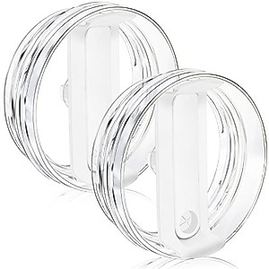 Mojoker 2 Pcs White Skinny Tumbler Lid Replacement, 40 OZ Tumbler Lid Compatible for Stanley, Spill Proof Splash Resistant Tumbler Covers Fit for Stanley Tumbler and More Coffee Mugs