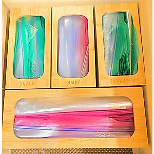 Ziplock Bag Storage Organizer, Plastic Bag Containers, Kitchen Drawer Organizer, One Size