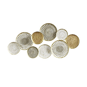 Madsion Park Wall Art Living Room Décor Legion Metal Plates Carving, Home Accent Modern Inspired Dining, Bathroom Decoration Ready to Hang Panel for Bedroom, 47.24" W x 24.02" H, Multi