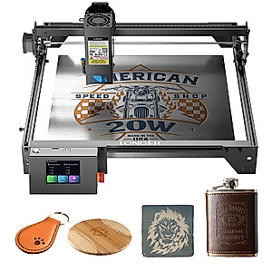 Longer RAY5 Laser Engraver, Laser Engraver 20W Output Power, 3.5” Color Touch Screen, App Offline Control, DIY Engraver Tool for Metal/Glass/Wood Engraving Area 15.75"x14.37"