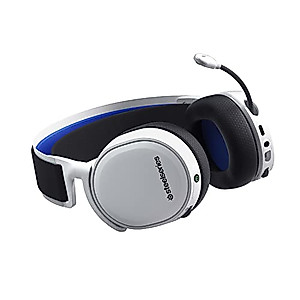 SteelSeries Arctis 7P+ Wireless Gaming Headset – Lossless 2.4 GHz – 30 Hour Battery Life – USB-C – 3D Audio – For PS5, PS4, PC, Mac, Android and Switch - White