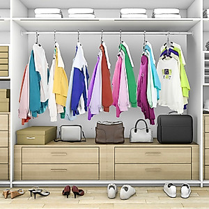 Ripeng 8 Pcs Multi Layer Clothes Hangers 5 in 1 Sweater Shirt Hanger for Shirts Space Saving Anti Slip Metal Heavy Duty Stainless Steel Blouse Tree Hangers for Suit Closet Organizer and Storage, Black