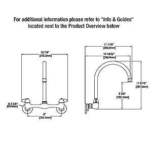 Glacier Bay 2-Handle Wall Mount High-Arc Kitchen Faucet in Chrome-67735-0001
