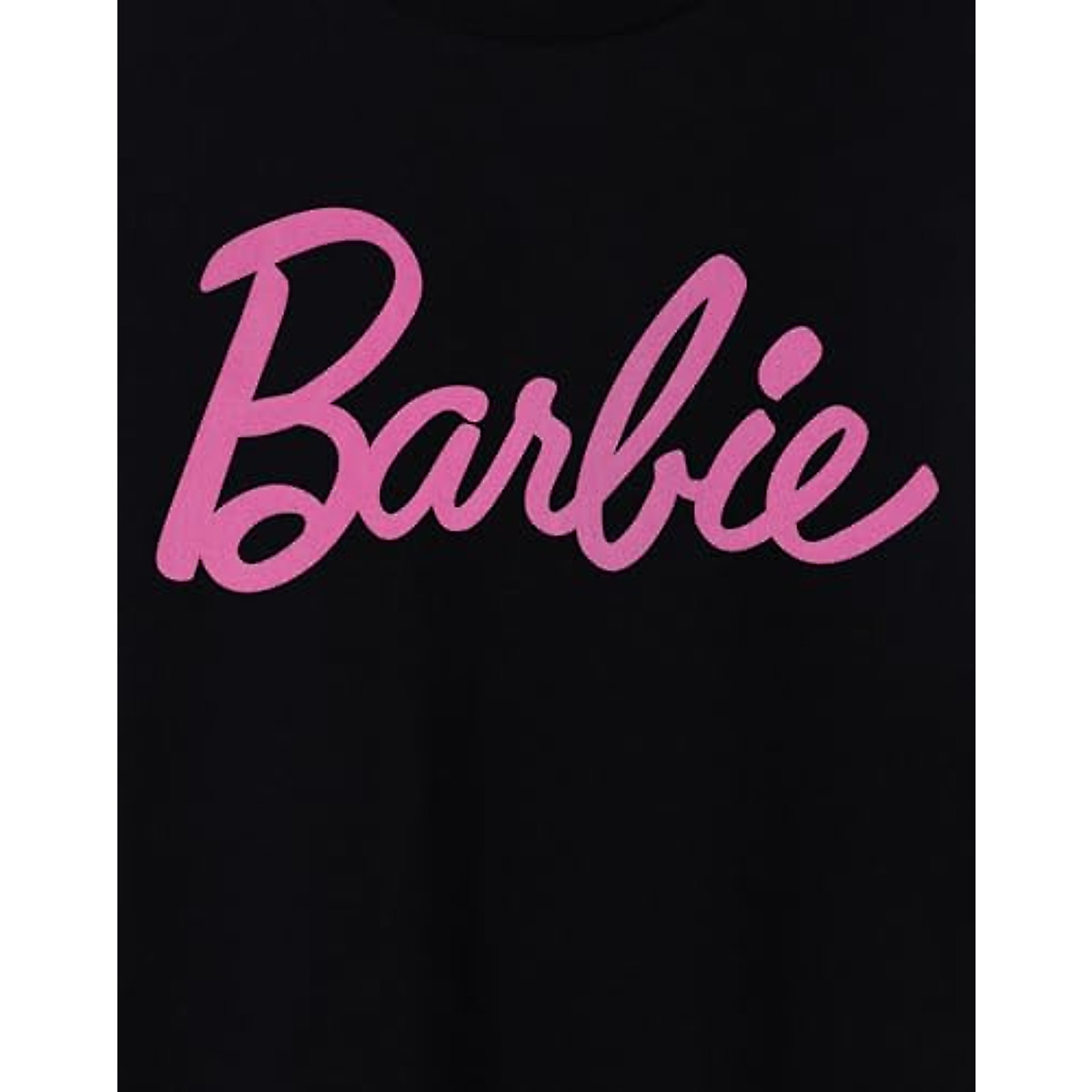 Barbie Women's Black Logo Tee | Iconic Brand | Fashionable Retro Top | Comfortable Fit Movie Merchandise - Small