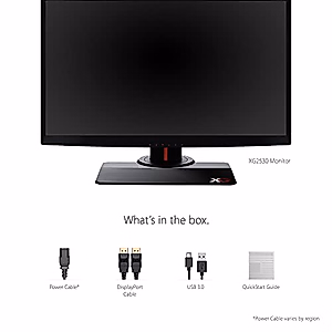 ViewSonic XG2530 25 Inch 1080p 240Hz 1ms Gaming Monitor with FreeSync Premium Eye Care Advanced Ergonomics HDMI and DP for Esports