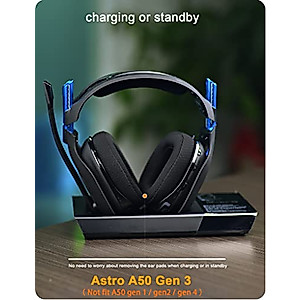 A50 Gen 3 Mod Kit - defean Replacement Earpads and Headband Compatible with Astro A50 Gen 3 Headset,Ear Cushions, Upgrade High-Density Noise Cancelling Foam, Added Thickness (Black Breathable Fabric)