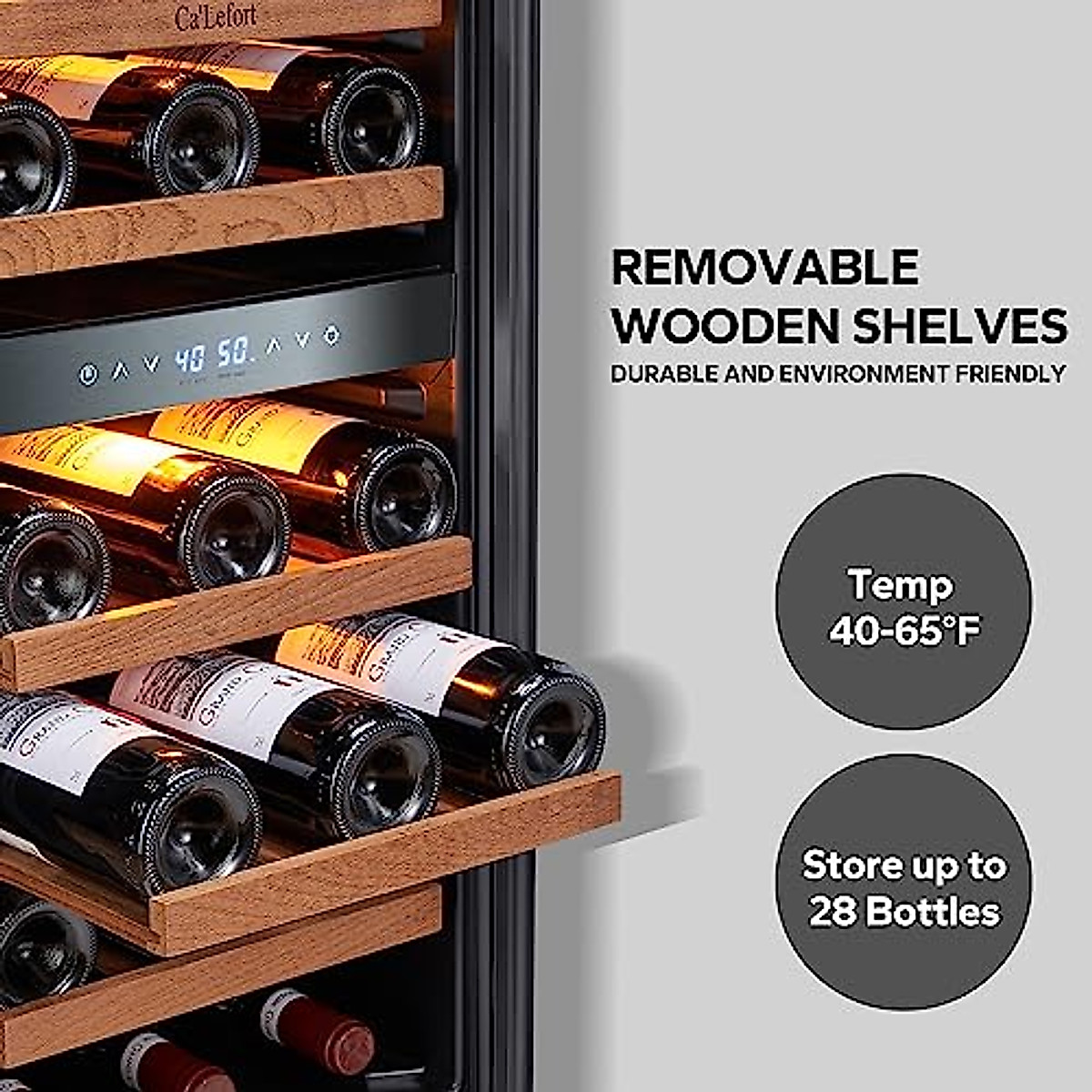 Ca'Lefort Wine Cooler Stylish Compressor Fridge for Home, Office, or Kitchen