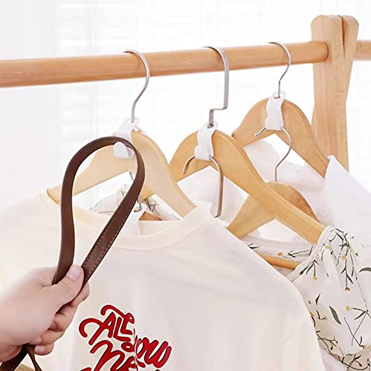 Clothes Hanger Connector Hooks 60Pieces, 4-Colors Heavy Duty Hanger Connector Hooks, Used in Closet Space Savers and Organizer Closets