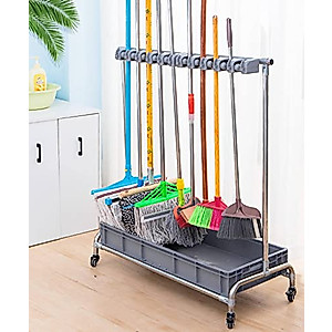 MBETA Mop Hook Removable Broom mop Rack Floor Type mop Rack Storage Device Stainless Steel mop Stand mop Rack