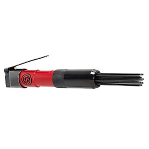 Chicago Pneumatic CP7115 Compact Air Powered Needle Scaler, 12 x 1/8", 4,000 BPM & Ingersoll Rand 114GQC Air Hammer - 3 PC Chisel Set with Tapered Punch, 2-5/8 Inch stroke, 3500 BPM, Gray