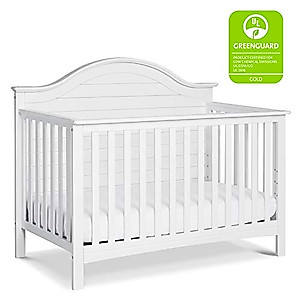 Carter's by DaVinci Nolan 4-in-1 Convertible Crib in White, Greenguard Gold Certified, 1 Count (Pack of 1)