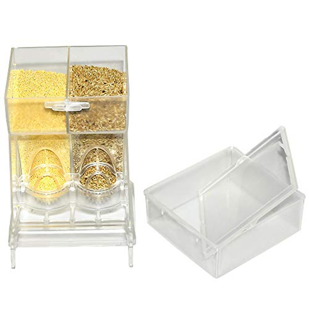 No-Mess Bird Feeder, Automatic Feeder for Parakeet Canary Cockatiel Finch