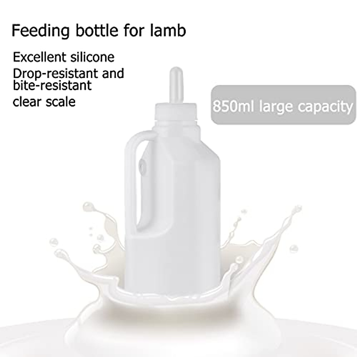 Tofficu Goat Feeding Milk Bucket Bottle Lamb Feeding Bottle with Nipples 850ml Livestock Drink Bottle Jug Goat Calf Milk Water Bottle for Farm Accessories Bottles