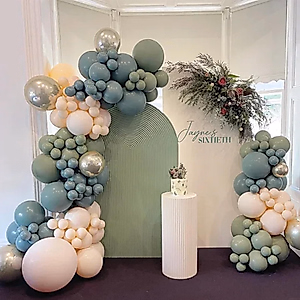 Kaucytue Balloon Arch Stand Kit, 8.2ft & 5ft Half Arch Balloon Column Stand, Free Bend Balloon Stand for Floor Suitable for Birthday, Wedding, Graduation Party, Anniversary, Gold