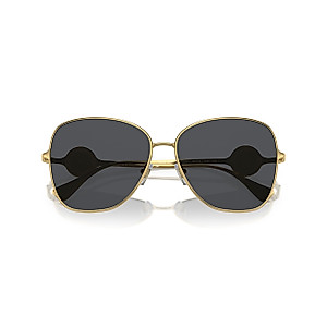 Versace Woman Sunglasses Gold Frame, Dark Grey Lenses, 60MM