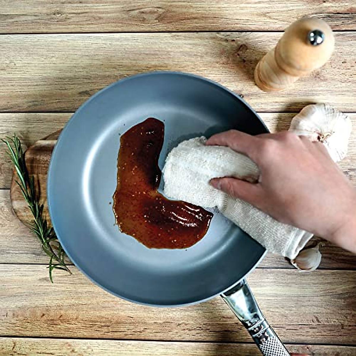 SAVEUR SELECTS Tri-ply 10-Inch Non-Stick Frying Pan, Induction-ready, Dishwasher Safe, Voyage Series