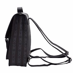 AI ACCESSORY INNOVATIONS Wednesday Nevermore Academy Vegan Leather Cosplay Mini Backpack Purse, 12 Inch School Bag, Black