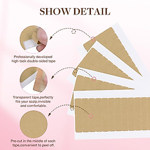 GOO GOO Hair Extension Tape Double Sided Adhesive Replacement Tape, Professional Strong Tapes for Tape in Hair Extensions 72pcs, 1.6 * 0.3inch per Piece