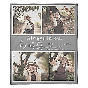 Personalized Memorial Throw Blanket with Pictures Change, Mom Loss Gift, Custom Memorial Blanket, Gift of Sympathy, Bereavement Gift, Mom Memorial Gift, Fleece Sherpa (30x40, 50x60, 60x80 inches)