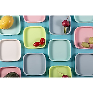 PrepCube Food Storge Continer with Silicon Lid Airtight -3PC Set, BPA-Free, Stackable Freezer Storge, Leftovers Storge, Prep Meal Storge, Kitchen and Pantry Organization Leakproof