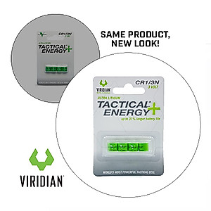 Viridian CR 1/3N Tactical Energy Plus Lithium Batteries, 3 Volt (Retail Pack of 4)