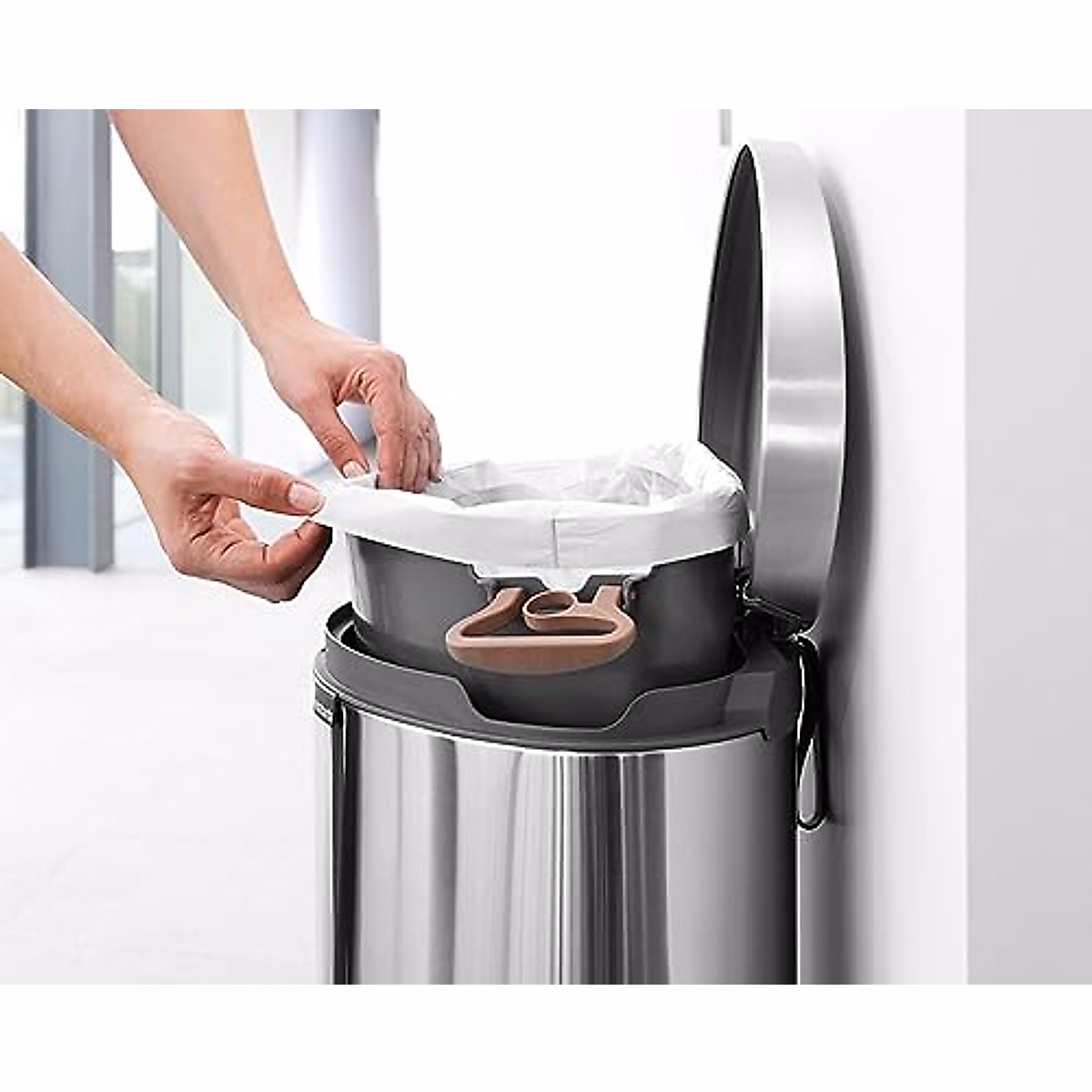 Brabantia Step-On Trash Can Flatback+ 10.6 Gallon