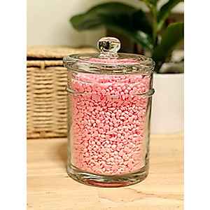 KMwares 3PC Set Premium Quality Glass Bathroom Canisters, Apothecary Jars, Storage Containers with Airtight Glass Lid and Wide Mouth (13/18/24 oz)