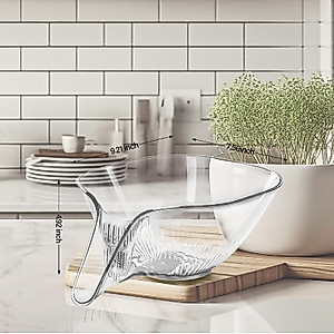 Yamjug Drainage Basket, 3 Pack 2024 Upgrade Drain Basket Funnel Multi-functional Drain Basket [30% Thicker] Removable Plastic Strainer Bowl Food Drainer for Food Fruits Pasta