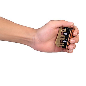 BICASTER Barebow Finger Tabs Horween Cordovan Leather + Brass Plate - Left Hand (Large)