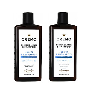 Cremo Barber Grade Juniper & Eucalyptus Thickening Formula for Fine or Thinning Hair, eucalyptus, juniper, eucalyptus, 16 Fl Oz (2-Pack)