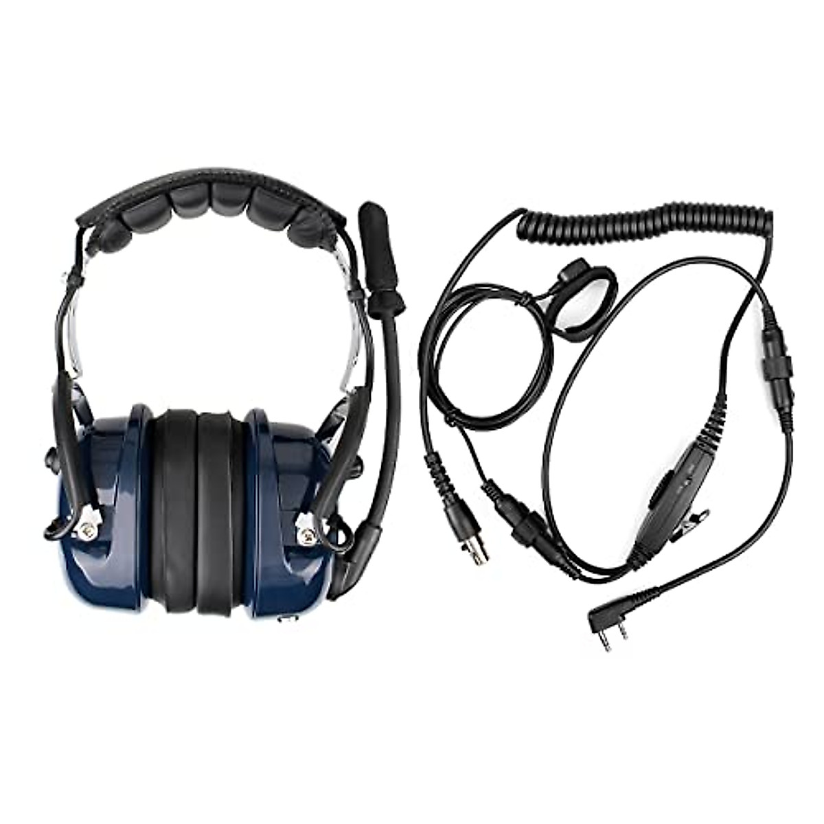 Retevis Walkie Talkie Noise Reduction Headset, Volume Adjustable, Hands Free, Compatible RT22 RT21 H-777 RT68 RB85 Baofeng UV-5R Walkie Talkie, 2 Way Radio Headset, Aviation Gift(1 Pack)