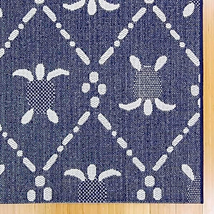 Gertmenian Reyn Spooner Kona Coast Fresco Hawaiian Tropical Rugs | Washable, Stain & UV Resistant Indoor Outdoor Area Rug | Teal Blue Ivory Cream, Royal Hanu Sea Turtle, 2x6 Runner, 46662