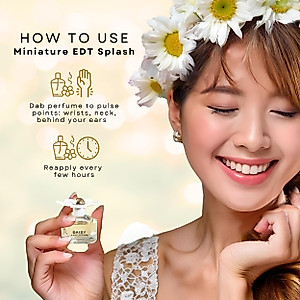 Marc Jacobs Daisy Perfume for Women EDT Mini Splash, 0.13 Ounce