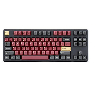 DROP GMK Redsuns Red Samurai Custom Mechanical Keyboard Keycap Set - 153-keys, Doubleshot, Cherry Profile, for 60%, 65%, TKL, Full-Size Layouts, and More (Red, Base Kit)