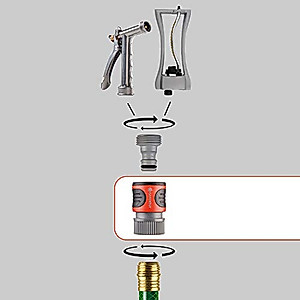 Gardena 36918 Classic Male Garden Hose Connector with Water Stop