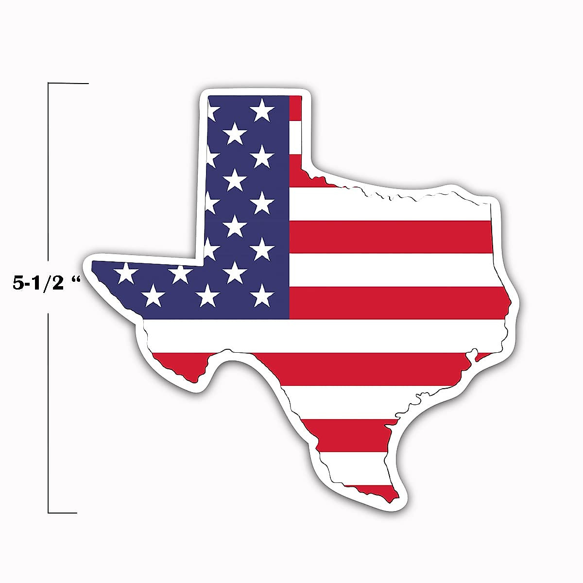 Car Bumper Sticker Magnet Sign - 5x5 in. Refrigerator Tool Box Magnets Texas State Map American USA Flag