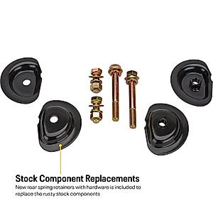 1963-1972 C10 3 Inch Front and 5 Inch Rear Drop Lowering Kit with Shocks - Improve Stance and Ride Quality, Fits 6 Cylinder and V8 Trucks, Black Powder Coated Springs
