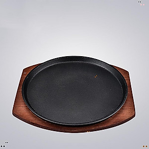 HCXCQLSUY Round cast iron steak pan (Round cast iron steak pan, 23cm*23cm)