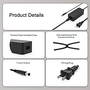 65W AC Charger Compatible with Dell Chromebook 11 3180 3189 3120 P22T CB1C13 Laptop Power Adapter Supply Cord with UL Safety Certification