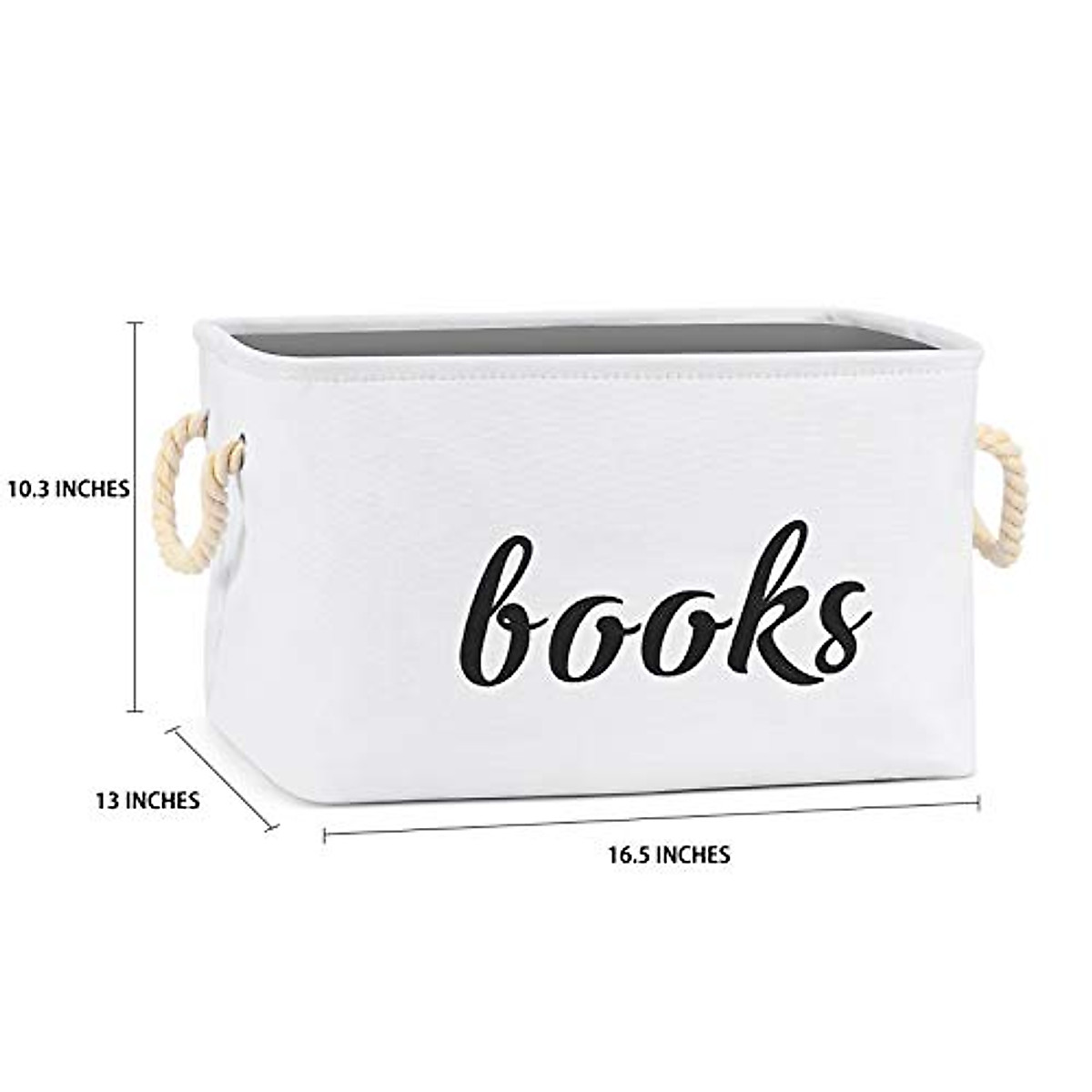 GIRVEM Books Storage Basket, Organizer Box for Baby, Kids or Pets - Storage Bins