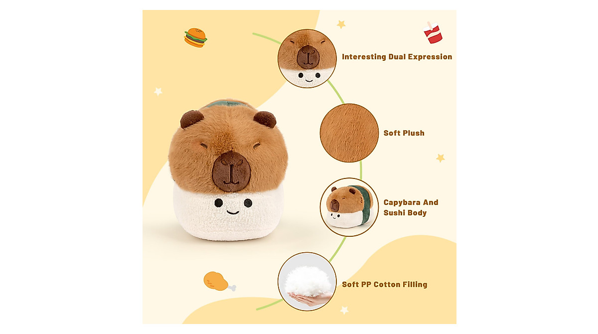 Cute Capybara Plush Pillow – Perfect Gift for Kids